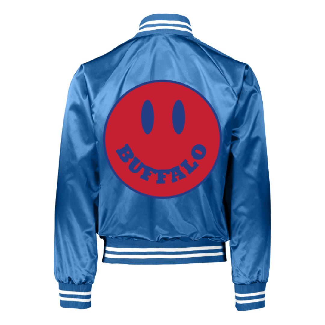 Buffalo Smiley Playoff Satin Bomber – BROdenim